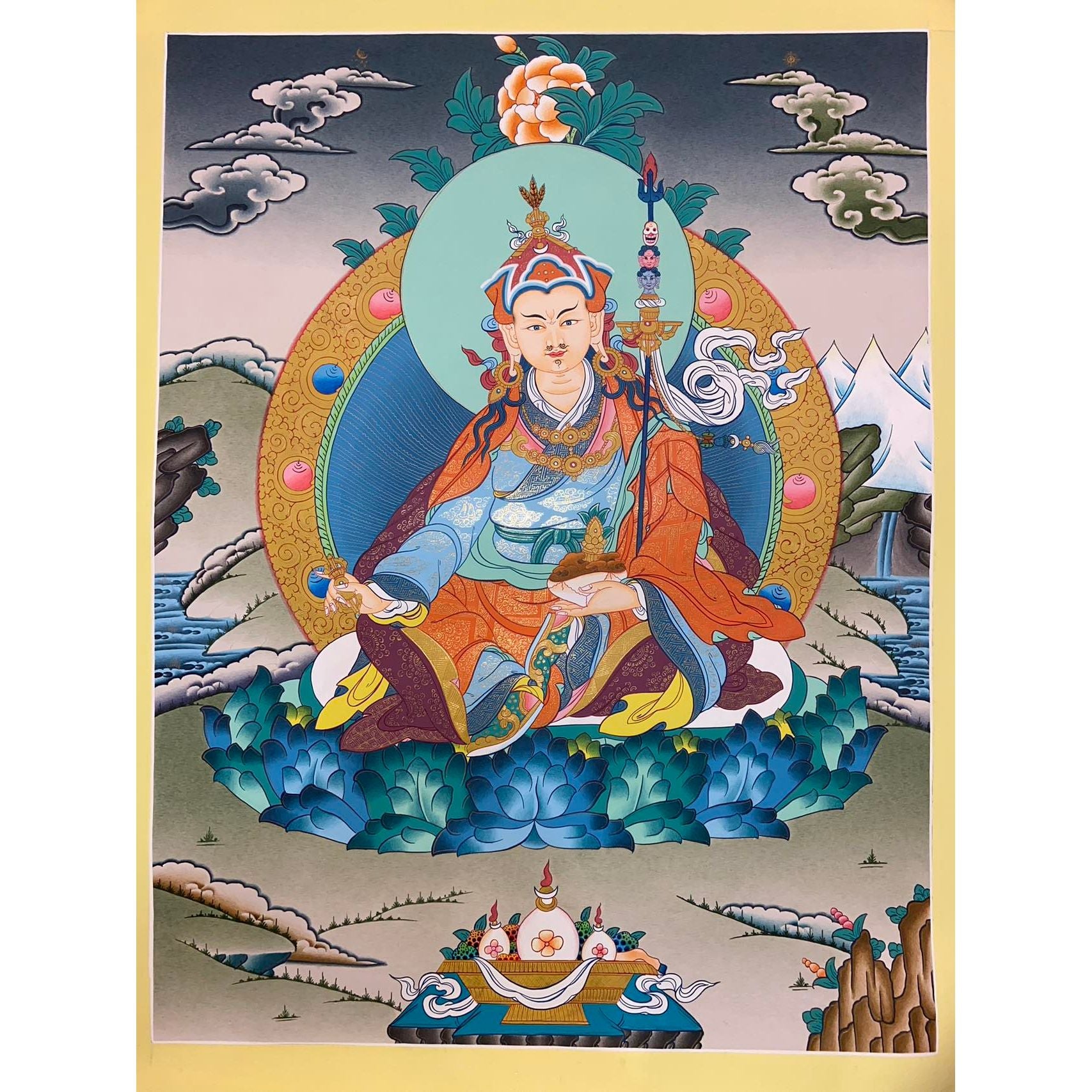 Guru Rinpoche Padmasambhava Thangka– Art Of Tibet