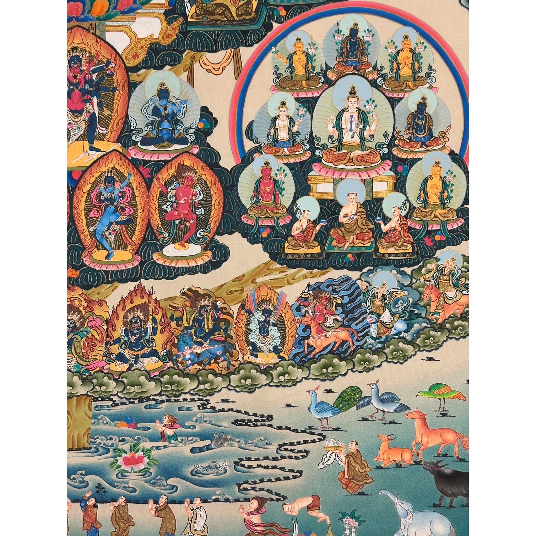 Karma Kagyu Lineage Refuge Tree Large Thangka – Art Of Tibet