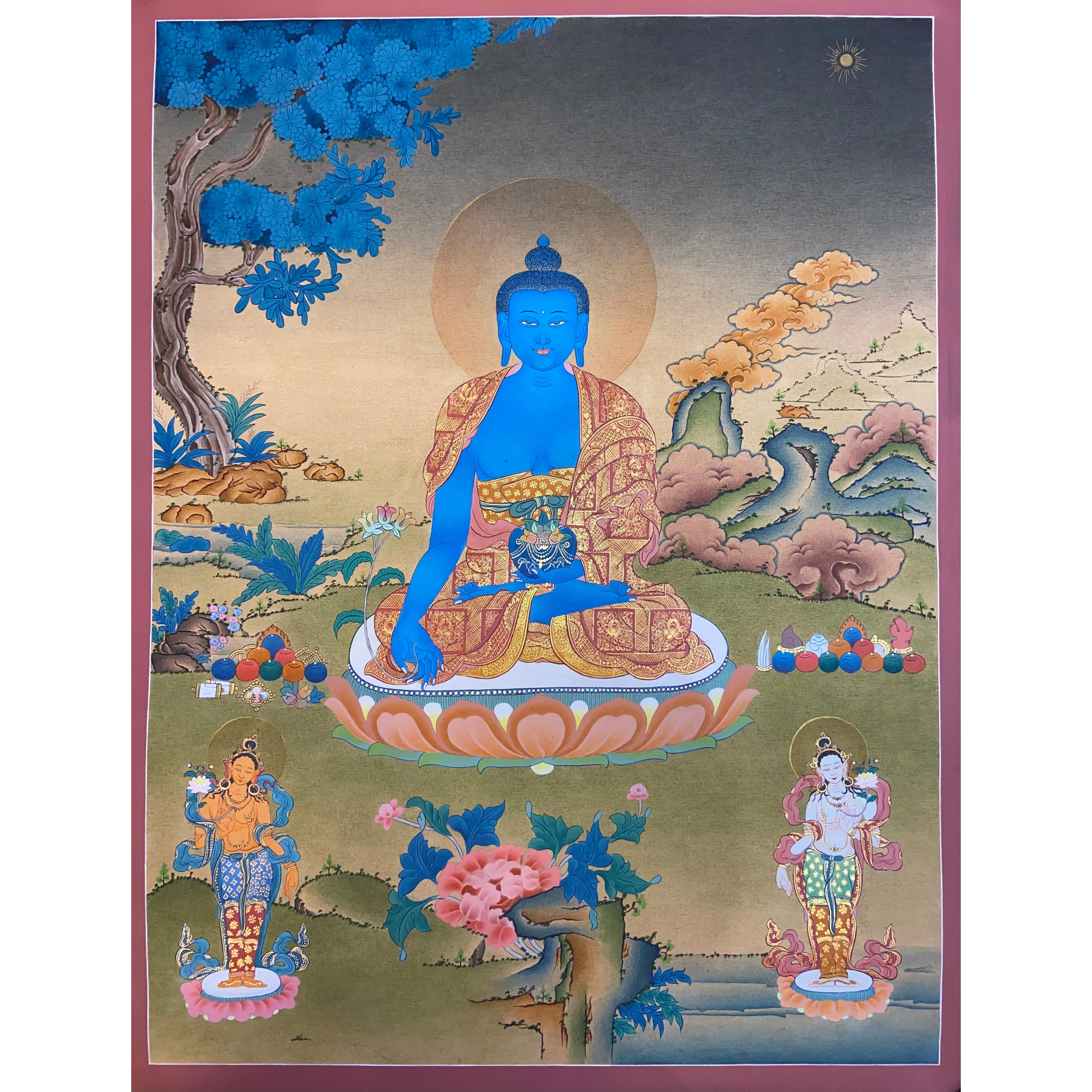 Medicine Buddha Thangka– Art Of Tibet
